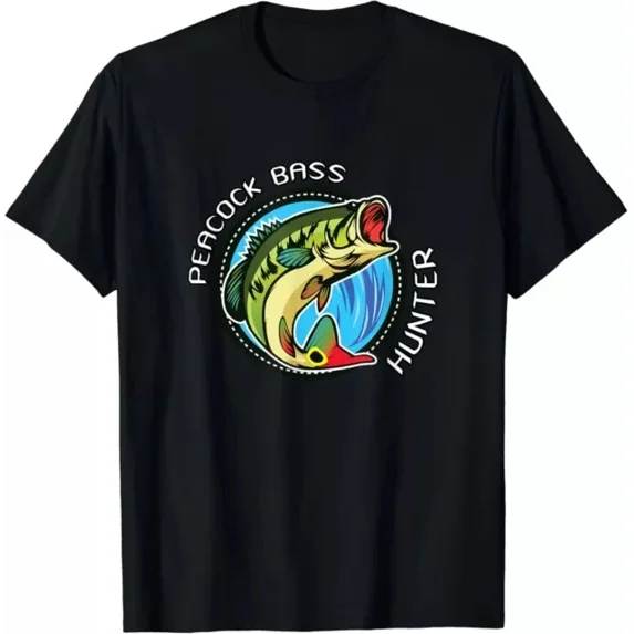 Hot Trending T-Shirt With Peacock Bass Hunter, Fish Design Preview Only ...