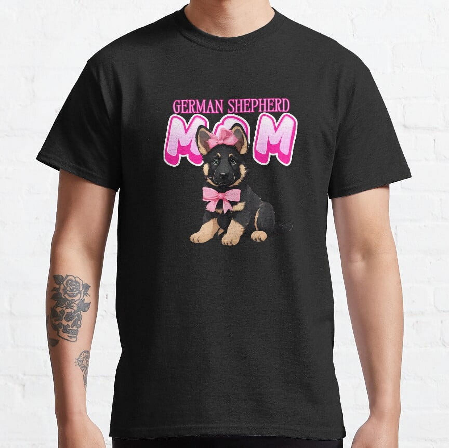 Hot Trending T-Shirt With Pink Dog Mom German Shepherd Dog With Pink ...