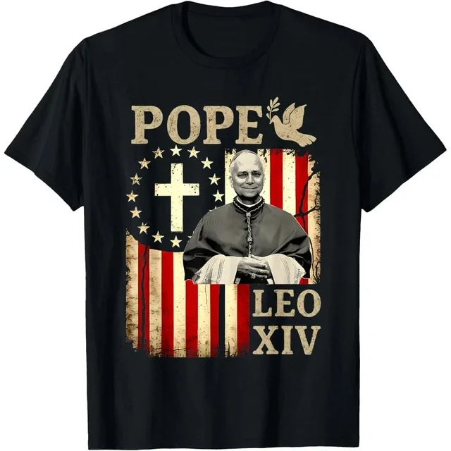 Hot Trending T-Shirt With Pope Leo Xiv Cardenal Xiv Design Religious Pope Design Preview Only ...