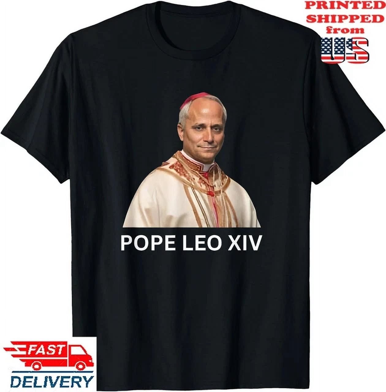 Hot Trending T-Shirt With Pope Leo Xiv, God Bless Pope Leo Xiv , Tee Design Preview Only ...
