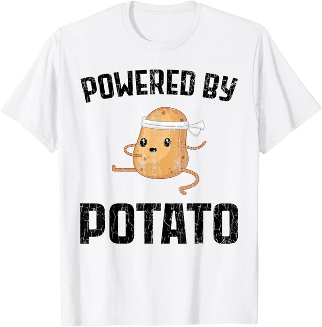 Hot Trending T-Shirt With Powered By Potato Funny Potatoes Vegetables ...