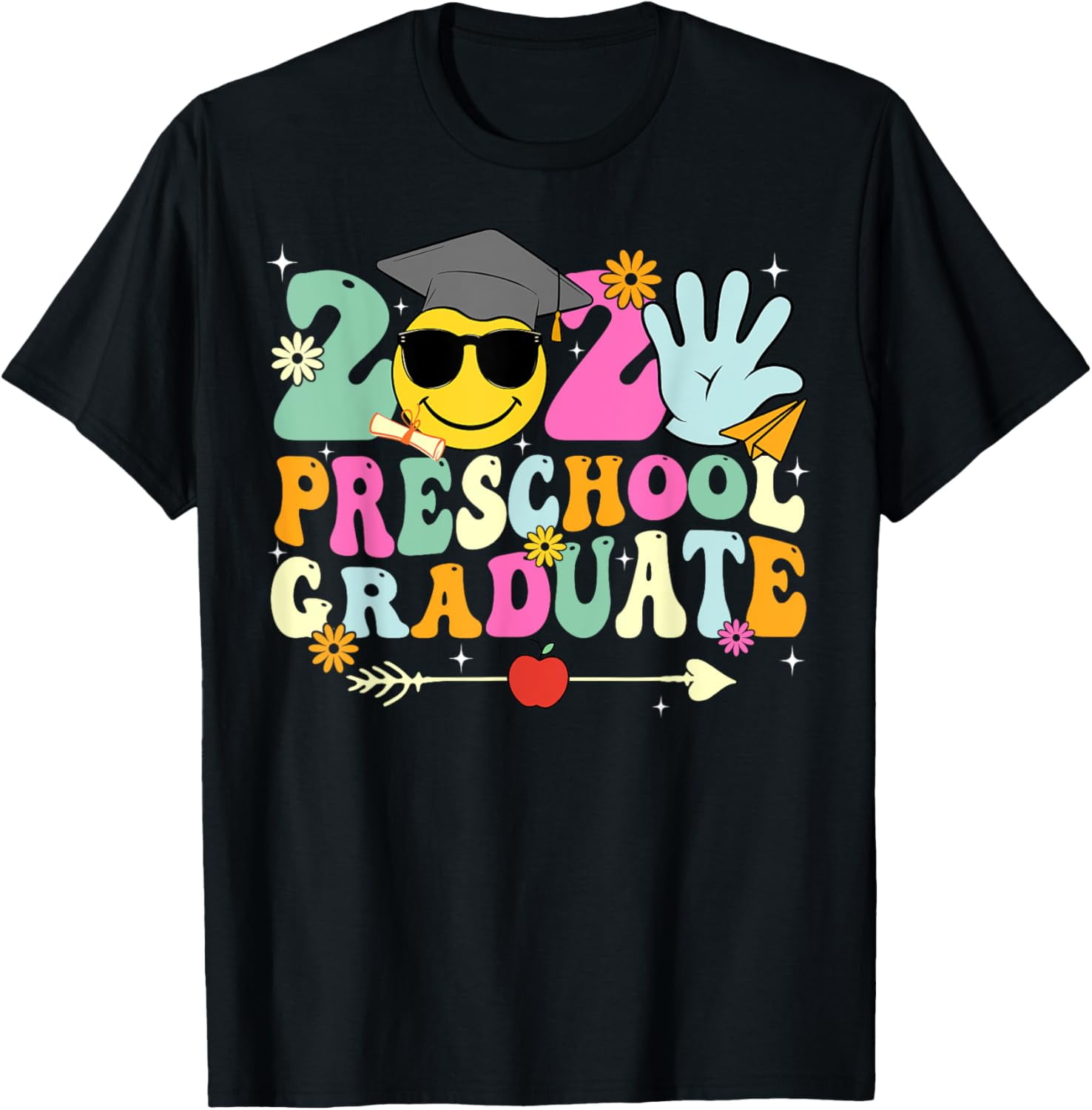 Hot Trending T-Shirt With Preschool Graduation Class Of 2025 Smile Face ...