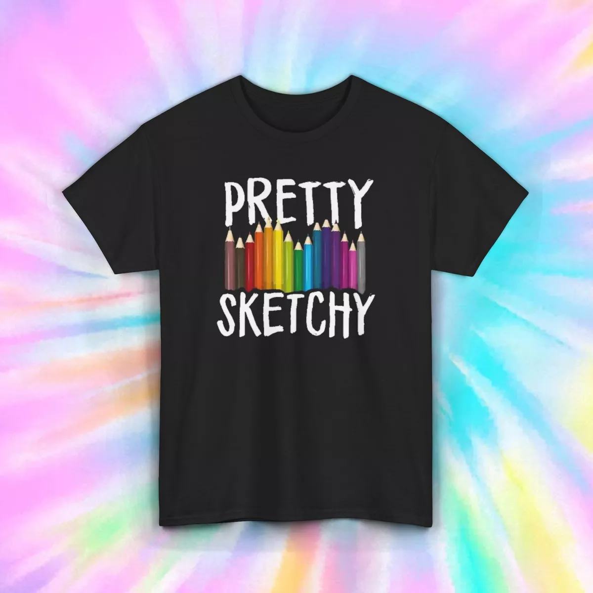 Hot Trending T-Shirt With Pretty Sketchy Colored Pencils Art T-Shirt Funny Graphic Draw Artist ...