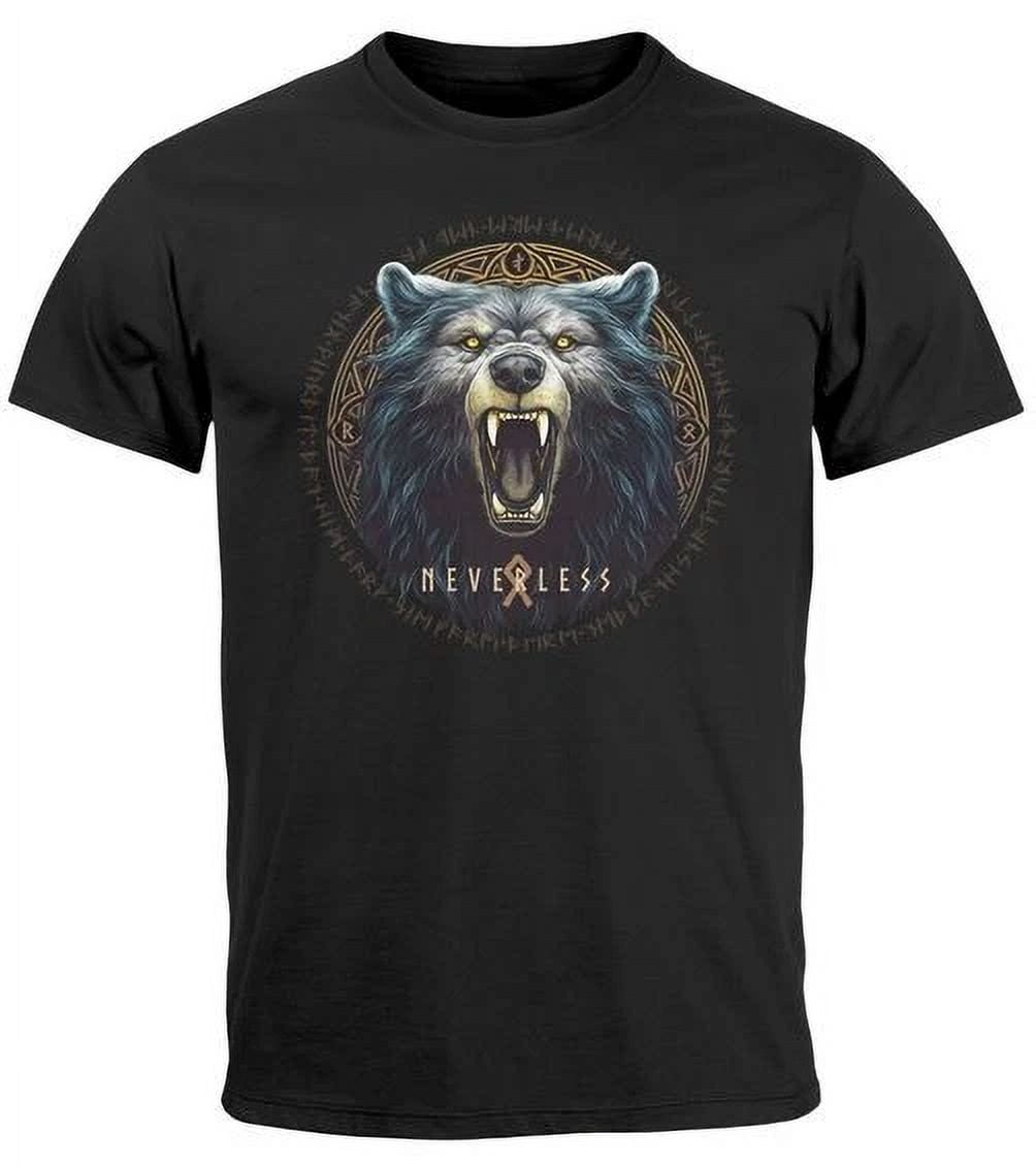 Hot Trending T-Shirt With Print Bear Berserker Viking Northmen ...