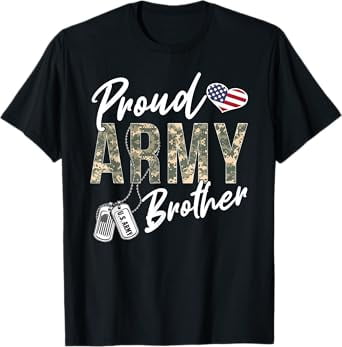 Hot Trending T-Shirt With Proud Army Brother Army Graduation Brother Us ...