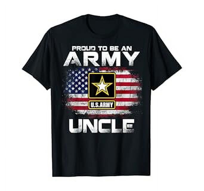 Hot Trending T-Shirt With Proud To Be An Army Uncle With American Flag ...