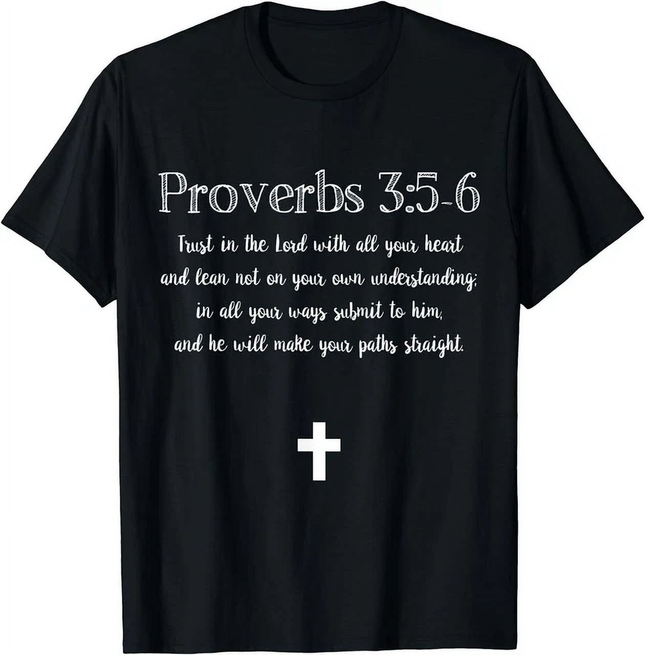 Hot Trending T-Shirt With Proverbs 3:5-6 Bible Verse Scripture ...