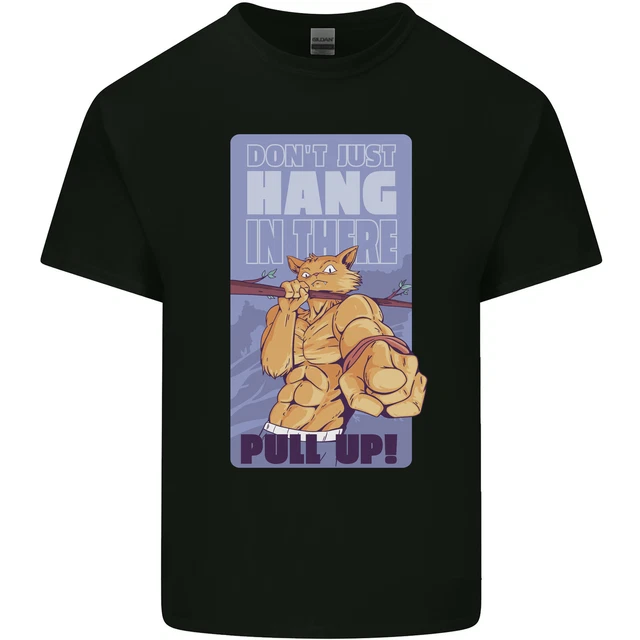 Hot Trending T-Shirt With Pull Up Funny Cat Gym Training T-Shirt Design ...