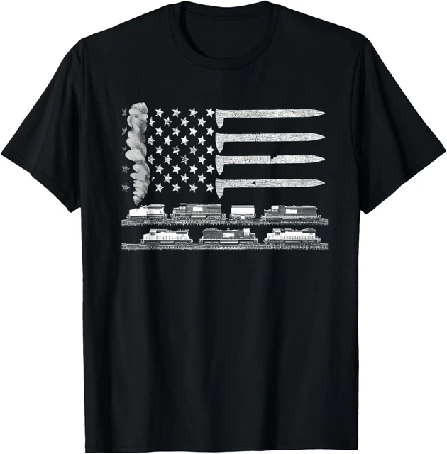 Hot Trending T-Shirt With Railroad Spike American Usa Flag Train For ...