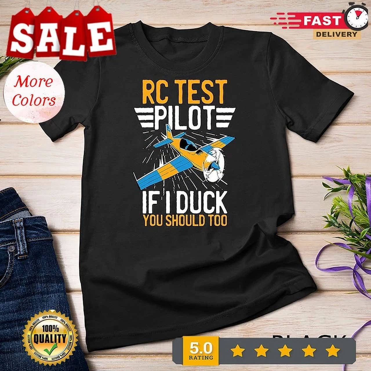Hot Trending T-Shirt With Rc Test Pilot Model Aircrt Pilots Quote ...