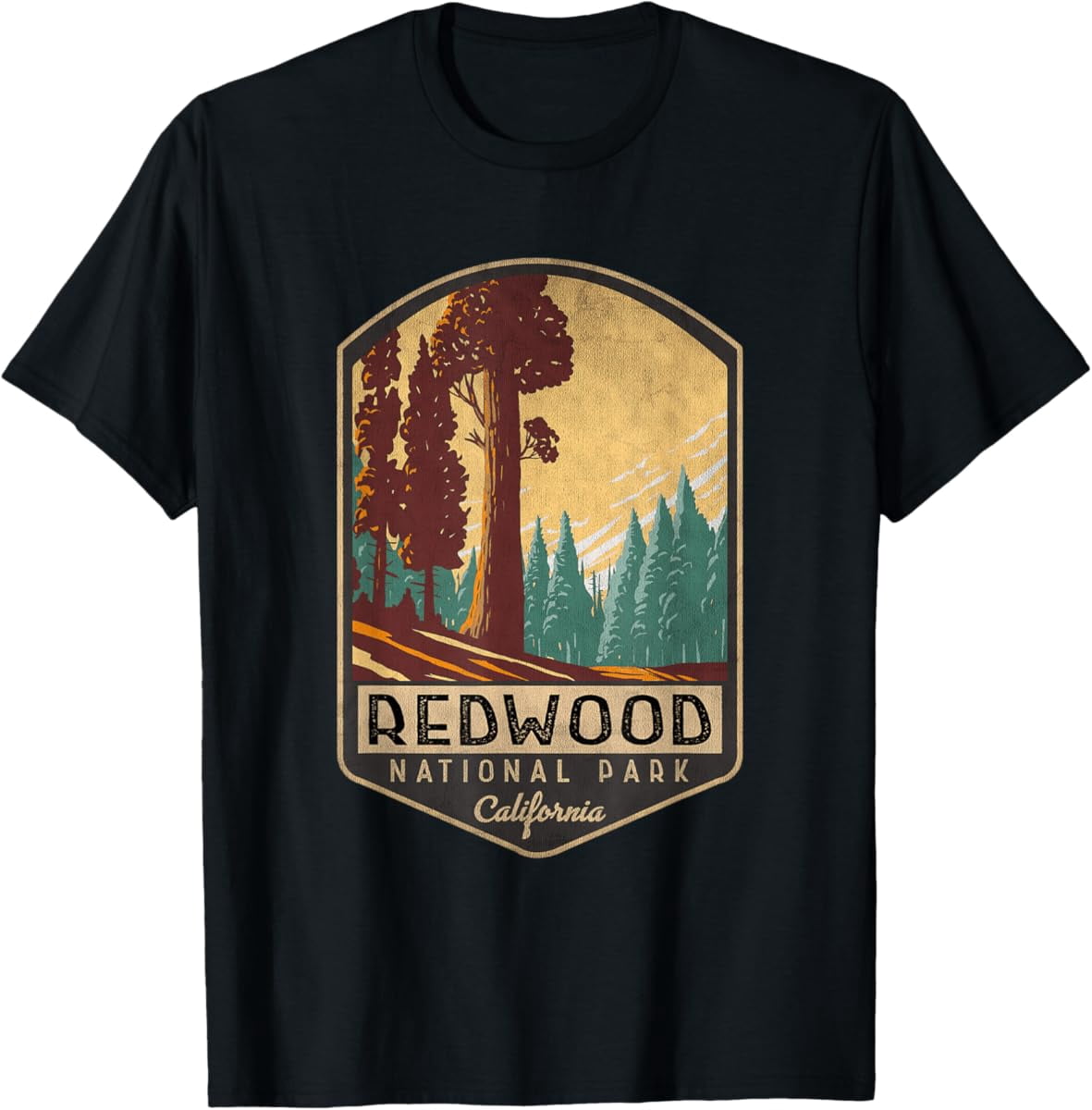 Hot Trending T-Shirt With Redwood National Parks California Vintage ...