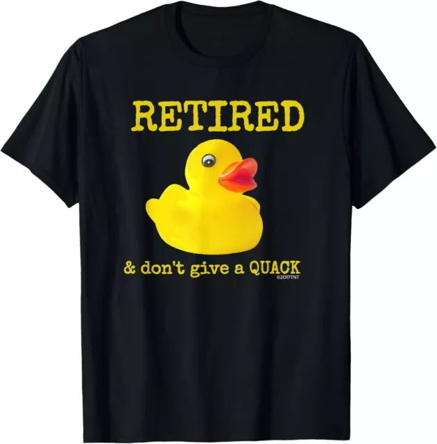 Hot Trending T-Shirt With Retirement Funny Retired I Don'T Give A Quack ...