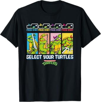 Hot Trending T-Shirt With Retro 16-Bit Video Game Select Your Turtles T ...