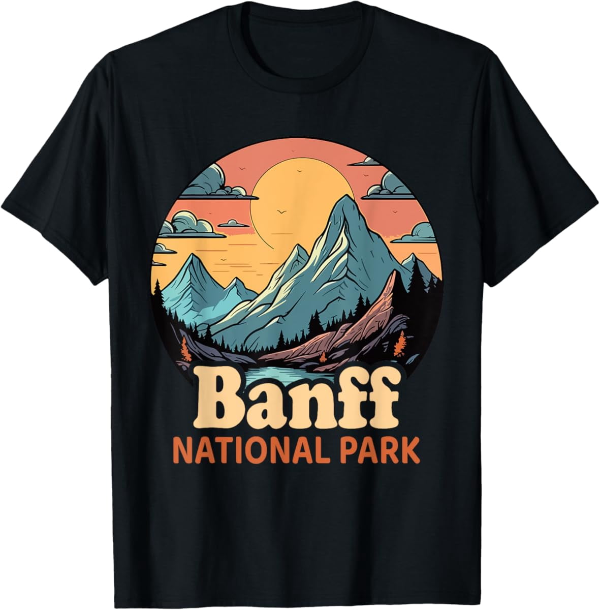 Hot Trending T-Shirt With Retro Banff National Park Hiking Camping Trip ...