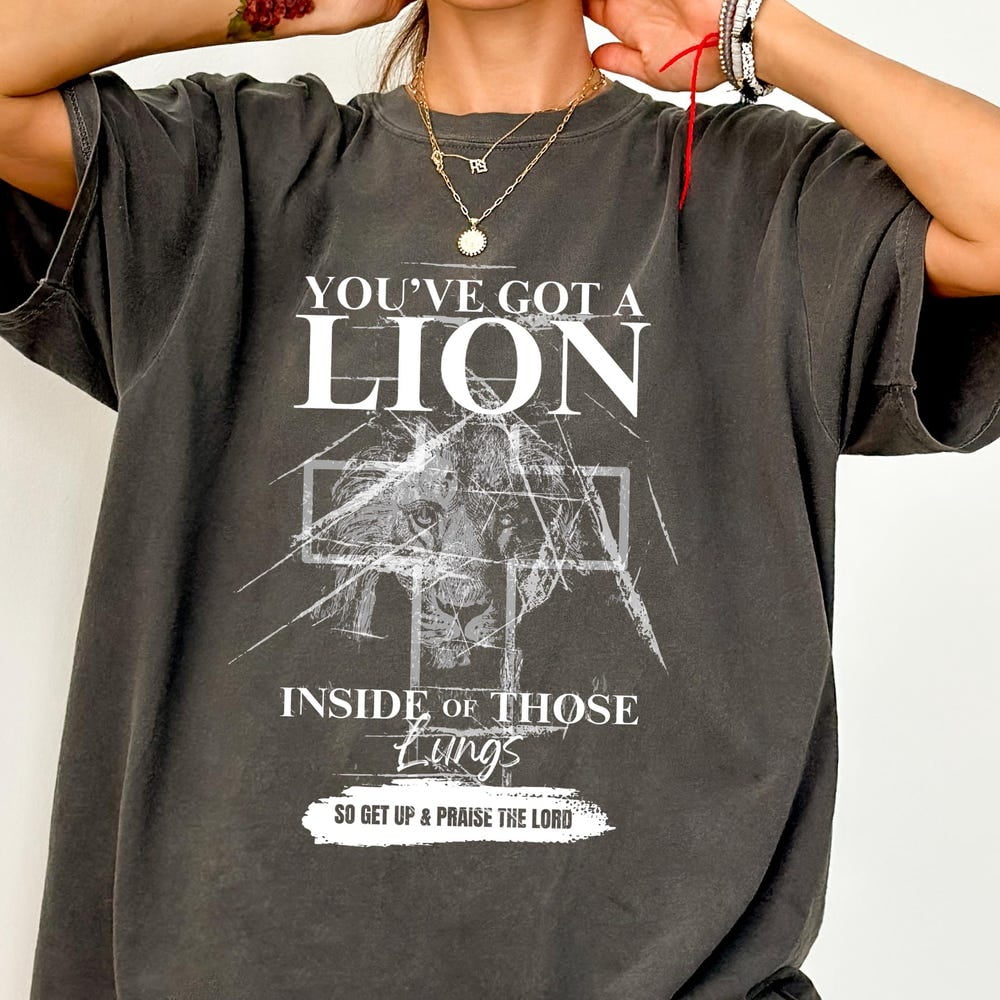 Hot Trending T-Shirt With Retro Christian Lion, You'Ve Got A Lion ...