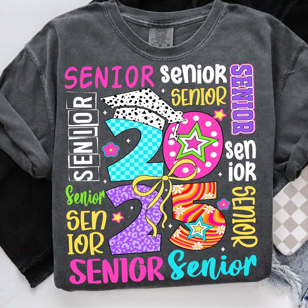 Hot Trending T-Shirt With Retro Graduation Senior 2025, Class Of 2025 ...
