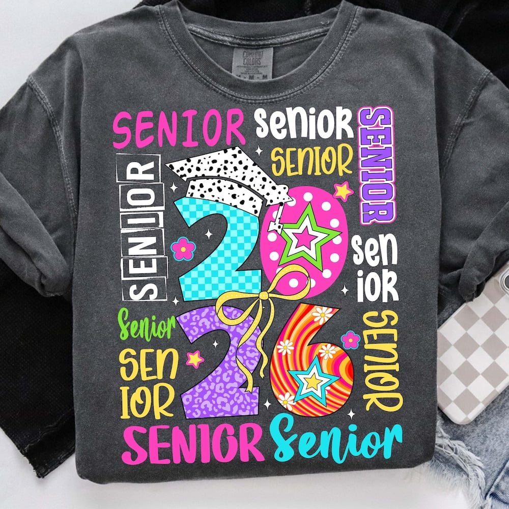 Hot Trending T-Shirt With Retro Graduation Senior 2026, Class Of 2026 ...