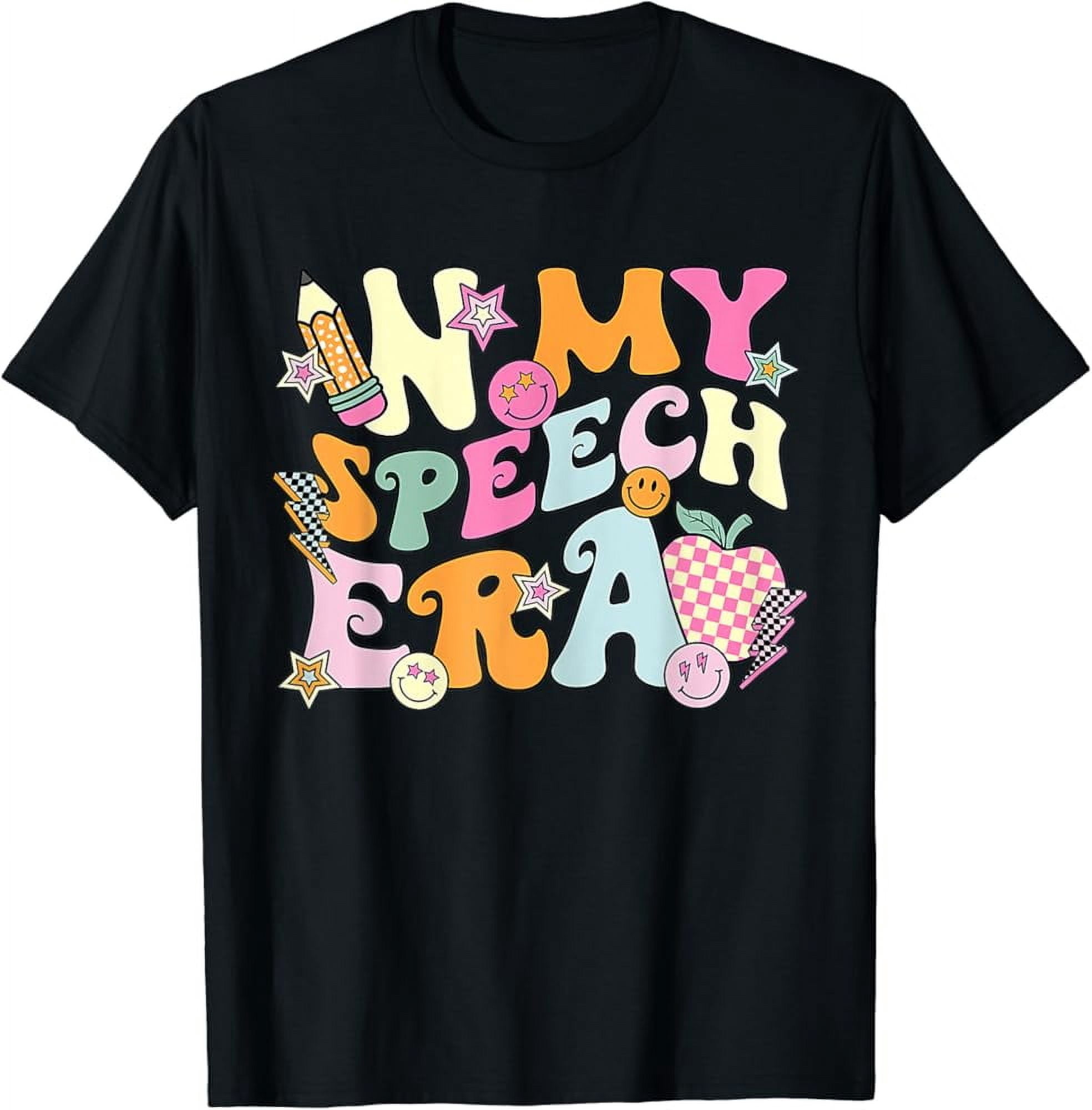 Hot Trending T-Shirt With Retro In My Speech Therapy Era Slp Aac Slpa ...