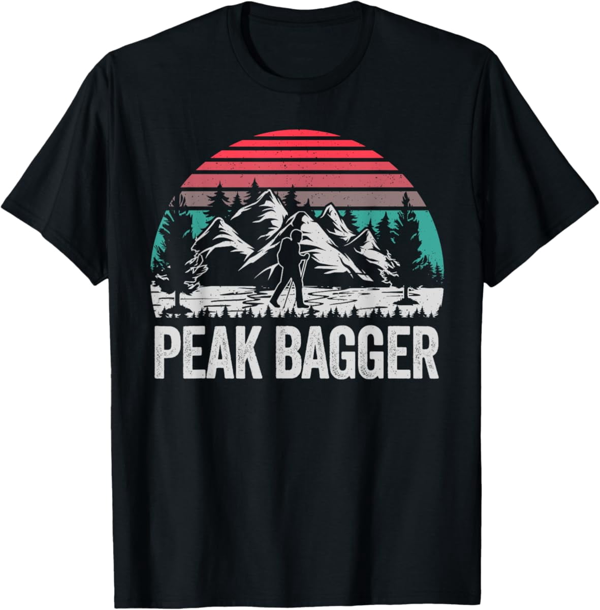 Hot Trending T-Shirt With Retro Peak Bagger, Peak Bagging, Hiking T ...