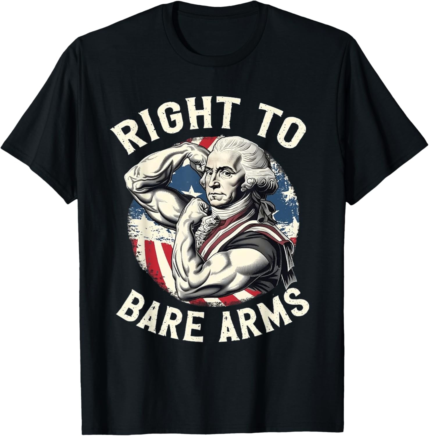 Hot Trending T-Shirt With Right To Bare Arms - 4Th Of July Funny Gym ...