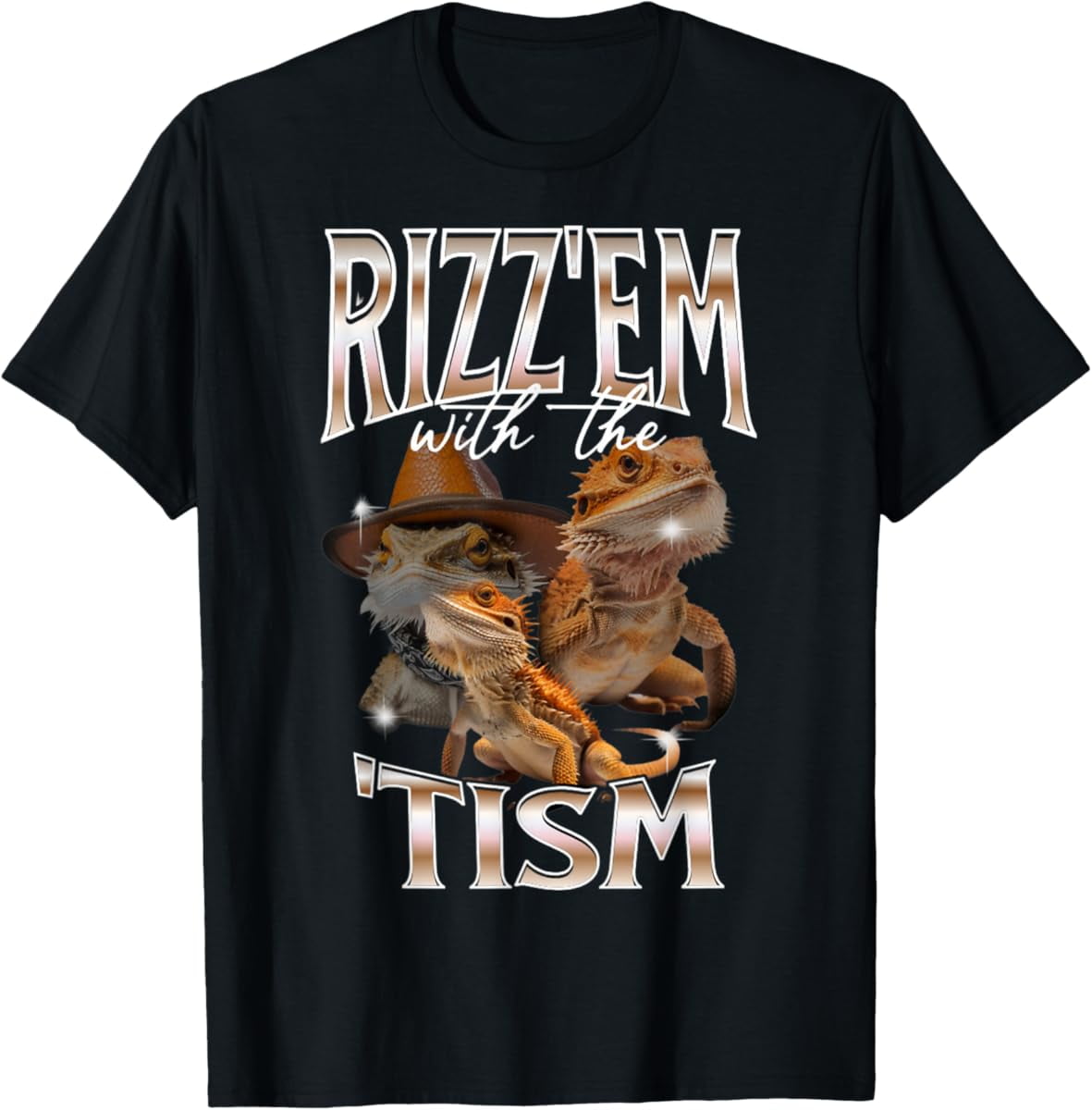 Hot Trending T-Shirt With Rizz Em With The Tism Bearded Dragon Autistic ...
