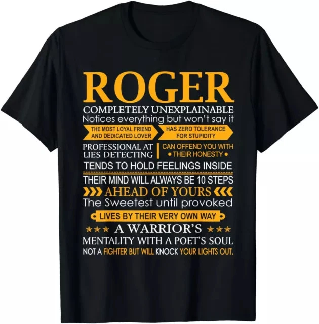 Hot Trending T-Shirt With Roger First Name - Funny Roger Design Preview ...