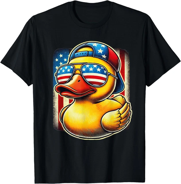 Hot Trending T-Shirt With Rubber Duck Shirt Usa Flag Gift Funny Duckie ...