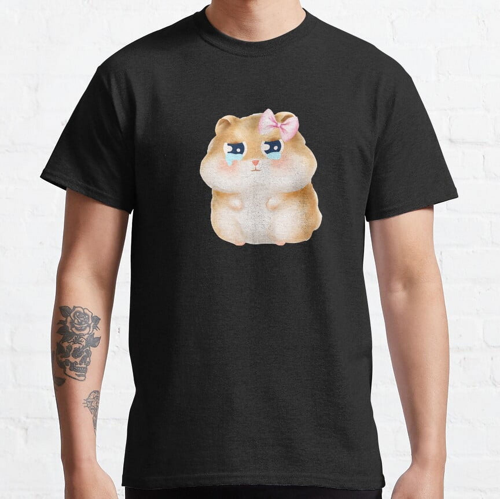 Hot Trending T-Shirt With Sad Hamster Meme ,Hamster With Teary Eyes ...