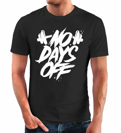 Hot Trending T-Shirt With Saying No Days Off Dumbbell Training Gym ...