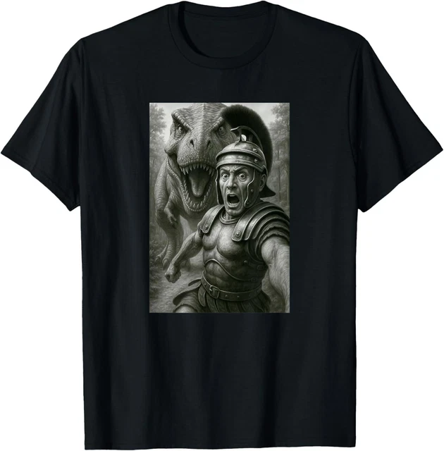 Hot Trending T-Shirt With Scared Roman Soldier Selfie Running From T ...