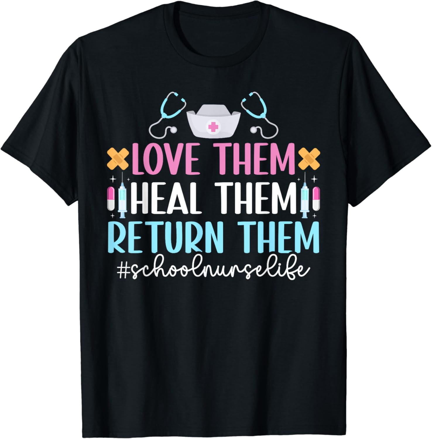 Hot Trending T-Shirt With School Nurse Life School Nursing School Nurse ...