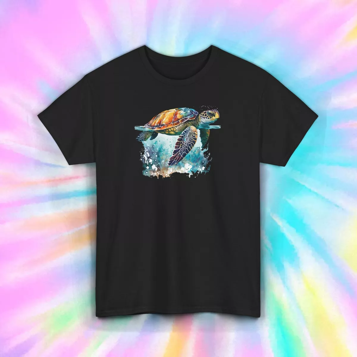 Hot Trending T-Shirt With Sea Turtle T-Shirt Colorful Ocean Animal ...