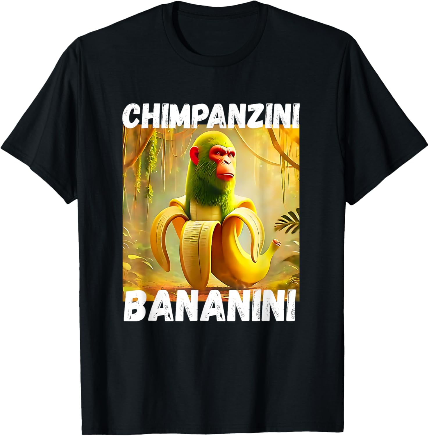 Hot Trending T-Shirt With Shimpanzini Bananini Italian Brainrot ...
