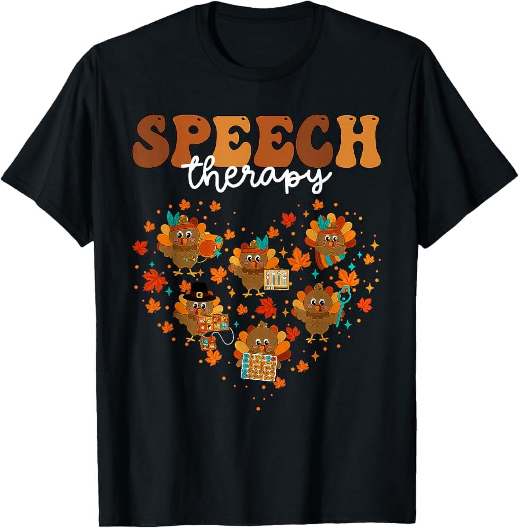 Hot Trending T-Shirt With Speech Therapy Turkey Heart Slp Therapist ...