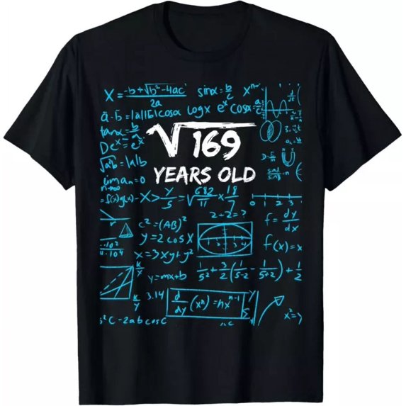 Hot Trending T-Shirt With Square Root Of 169 13Th Birthday 13 Years Old ...