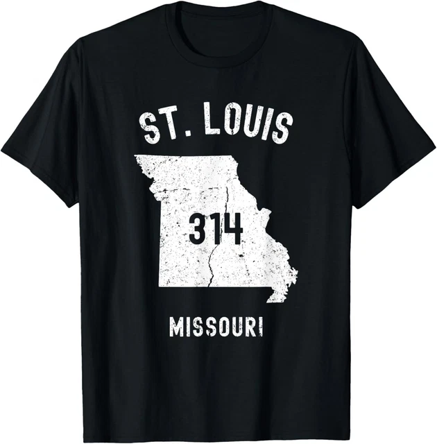 Hot Trending T-Shirt With St. Louis Missouri Mo 314 Vintage Athletic ...