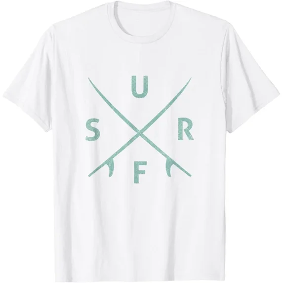 Hot Trending T-Shirt With Subtle Wave Surfing Shirts For Men Surf Logo ...