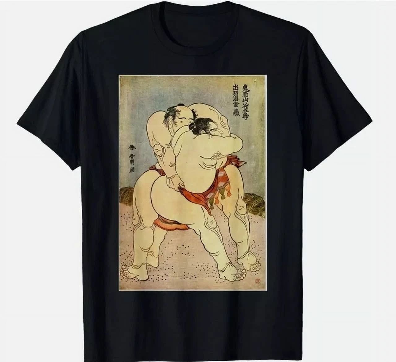 Hot Trending T-Shirt With Sumo Wrestlers By Katsushika Hokusai , All ...