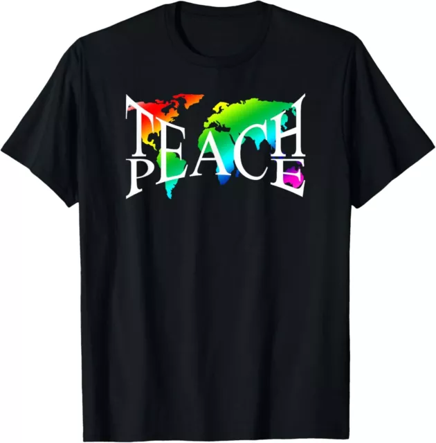 Hot Trending T-Shirt With Teach Peace I Earth Peace Sign Hippie T-Shirt Design Preview Only ...