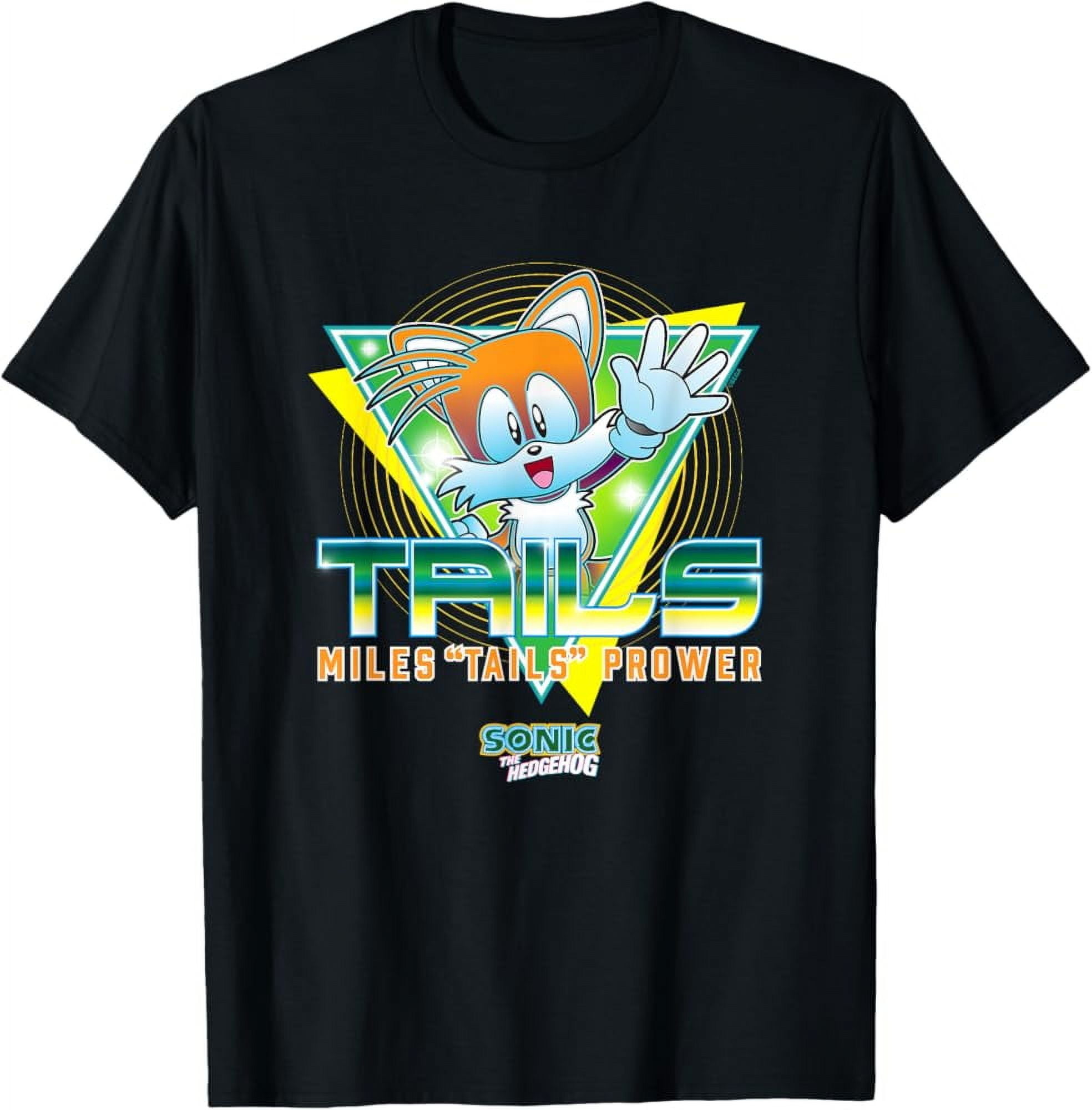 Hot Trending T-Shirt With The Hedgehog Miles Tails Prower Retro Neon ...