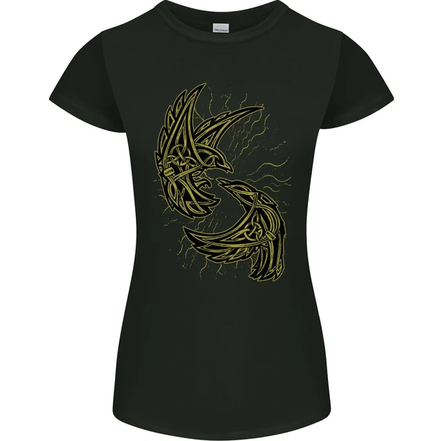 Hot Trending T-Shirt With The Viking Raven Symbol Odin Ragnar Tribal T ...