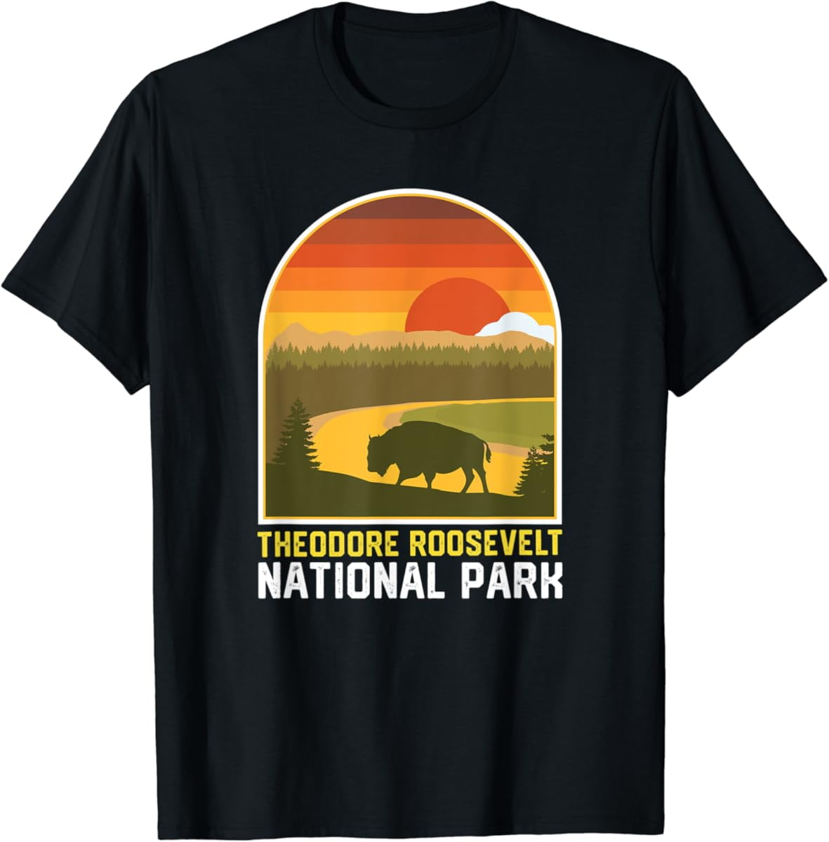 Hot Trending T-Shirt With Theodore Roosevelt National Park Cool Retro ...