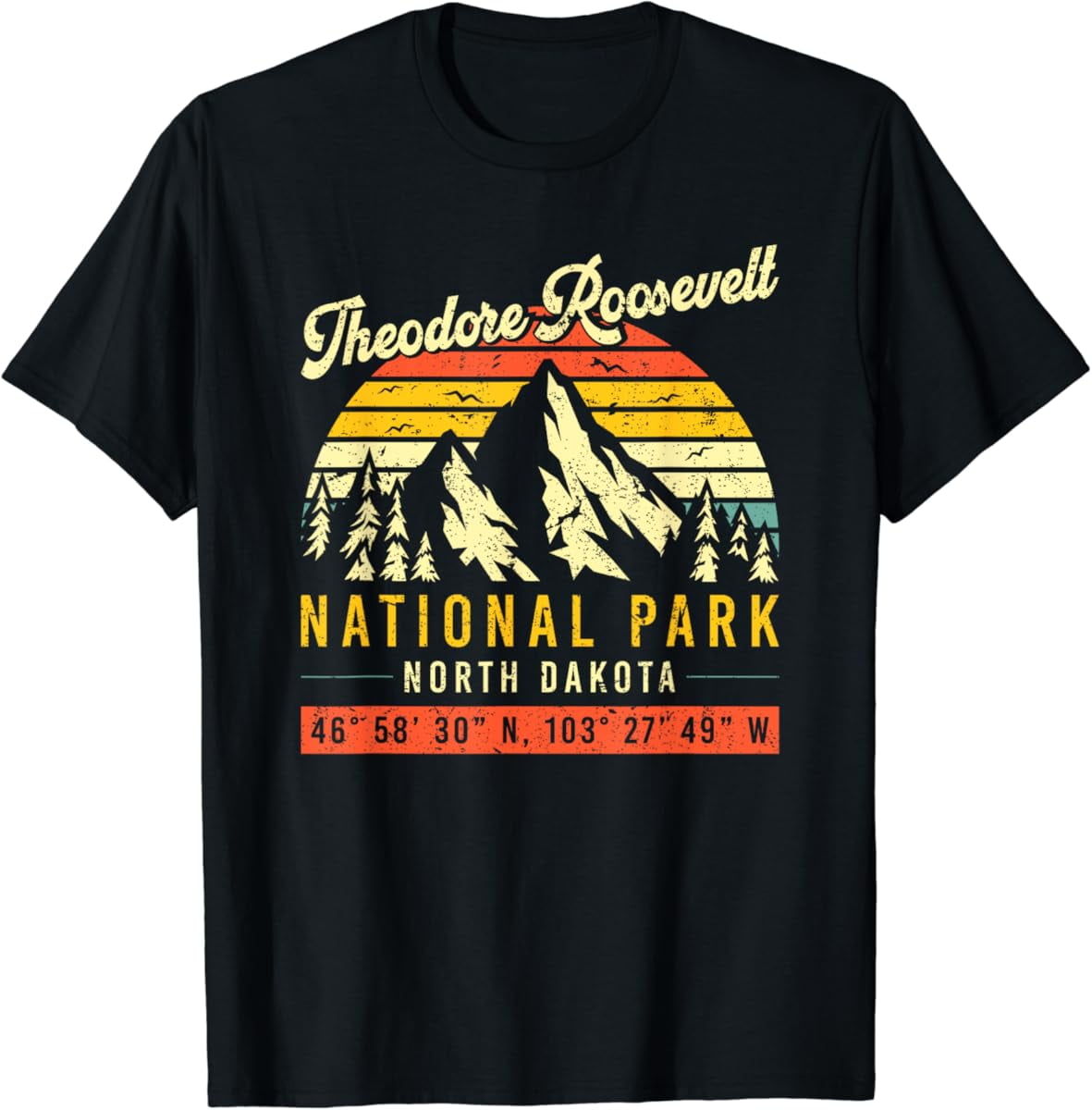 Hot Trending T-Shirt With Theodore Roosevelt Vintage Retro North Dakota ...