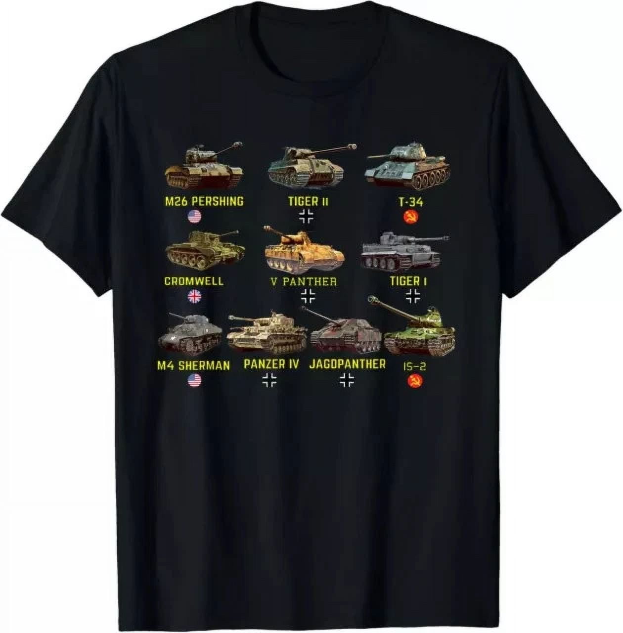 Hot Trending T-Shirt With Top Ten Best Ww2 Tanks M4 Sherman Panzer Iv ...