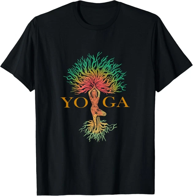 Hot Trending T-Shirt With Tree Of Life With Woman Yoga Chakra Haka Yoga ...