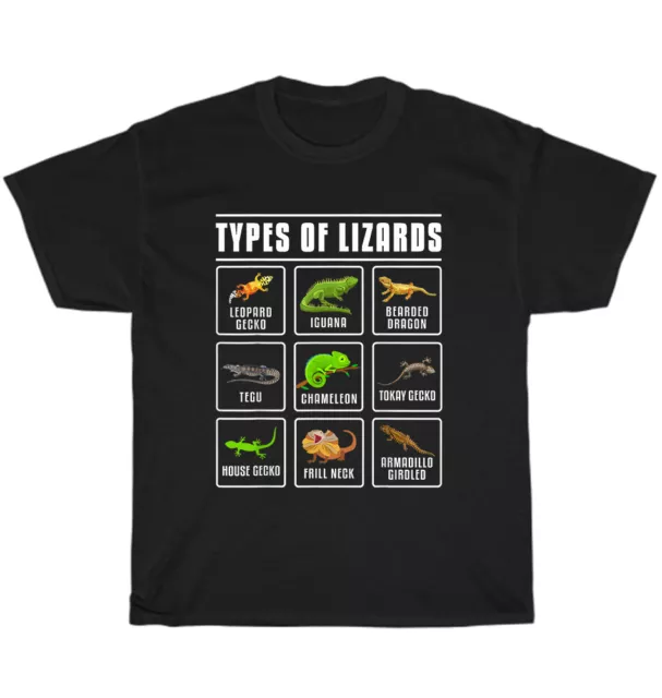 Hot Trending T-Shirt With Types Of Lizards Lizard Reptiles Bearded ...