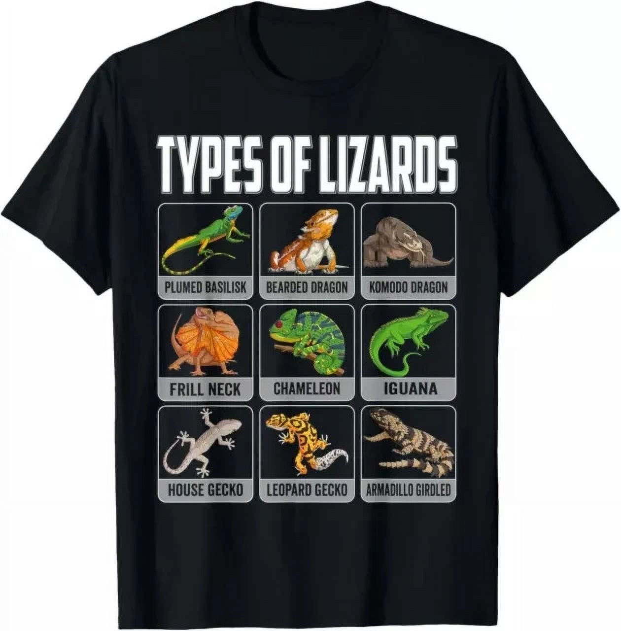 Hot Trending T-Shirt With Types Of Lizards Reptile Herpetology Bearded ...