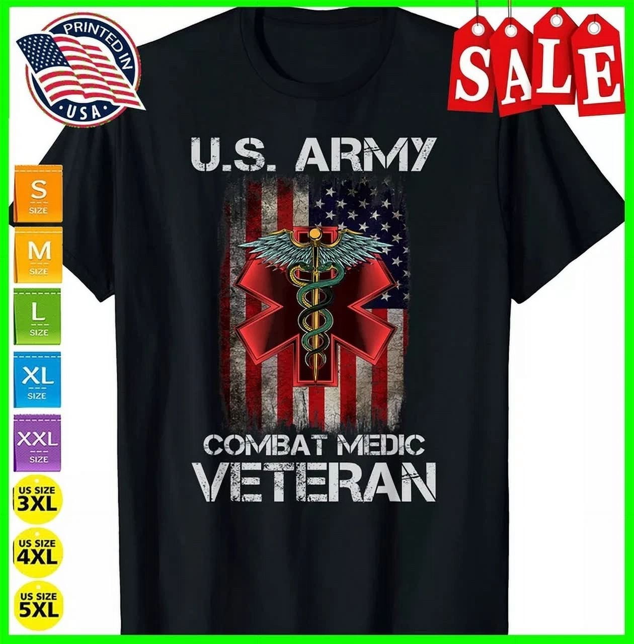 Hot Trending T-Shirt With U.S. Army Combat Medic Veteran , Design ...
