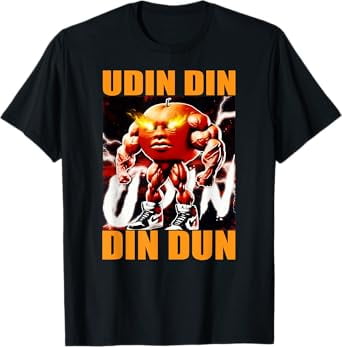 Hot Trending T-Shirt With Udin Din Din Dun Udindindindun Orange ...
