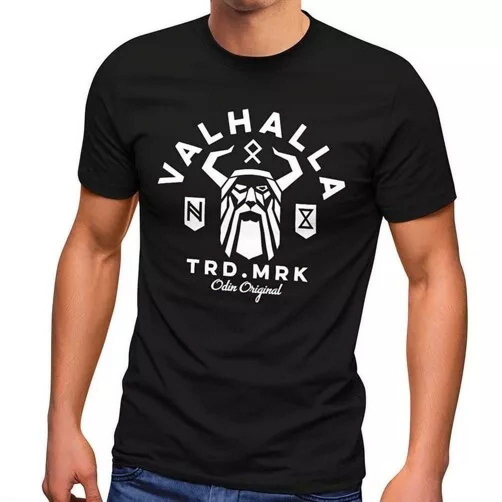 Hot Trending T-Shirt With Valhalla Odin Runes Viking Fashion Street ...